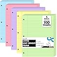 Amazon.com : Koogel 5-Color Loose Leaf Paper, 500 Sheets Wide Ruled, 8 ...