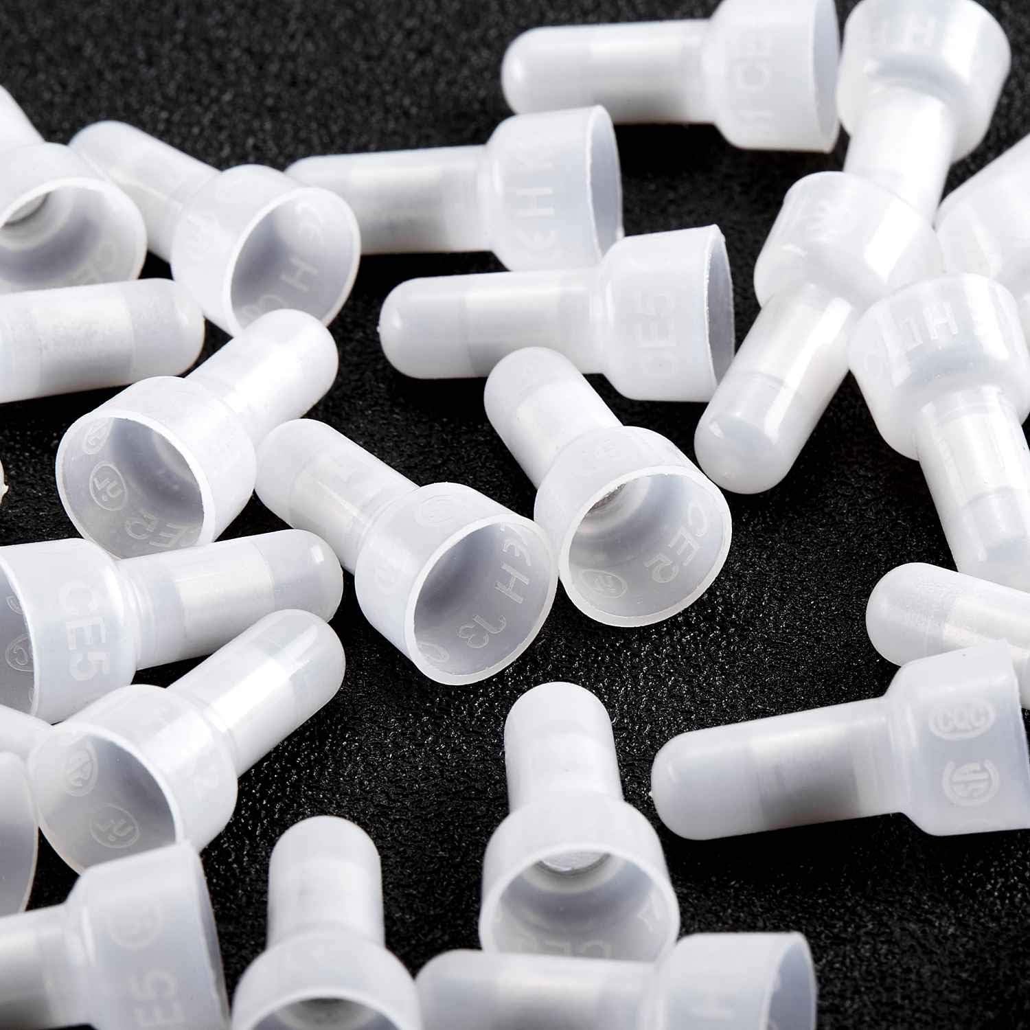 Litorange 250 PCS Power Cable Closed End Crimp Terminals Nylon Wire Cap ...