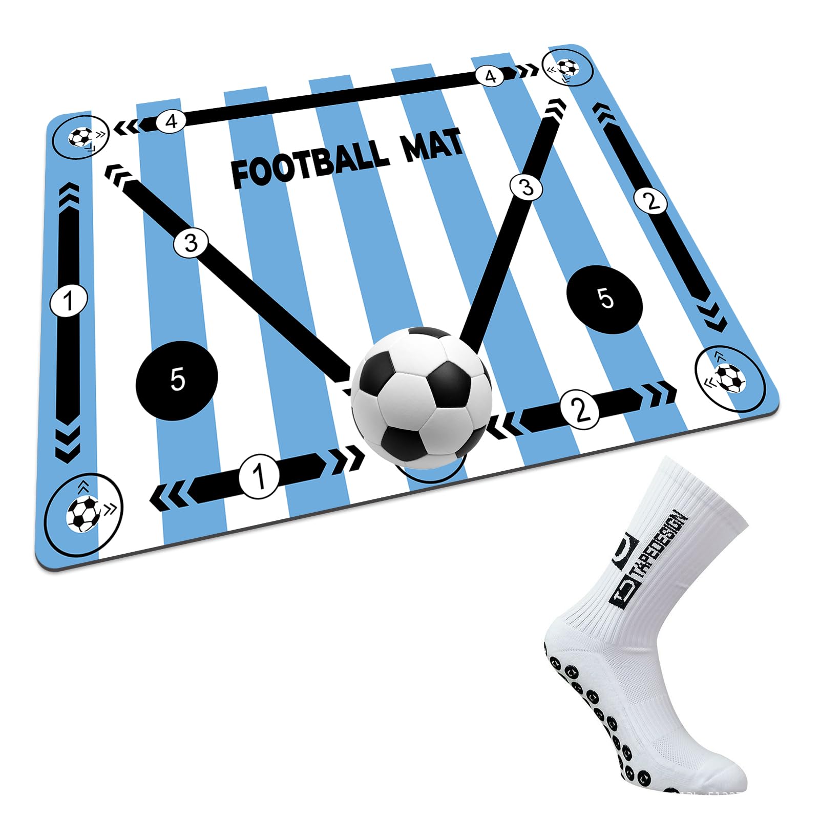 Soccer Training Mat, Agility Football Footwork Training Equipment Mat ...