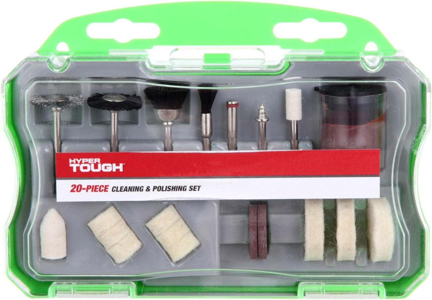 HYPER TOUGH 20-PIECE CLEANING & POLISHING SET for ROTARY TOOLS ...