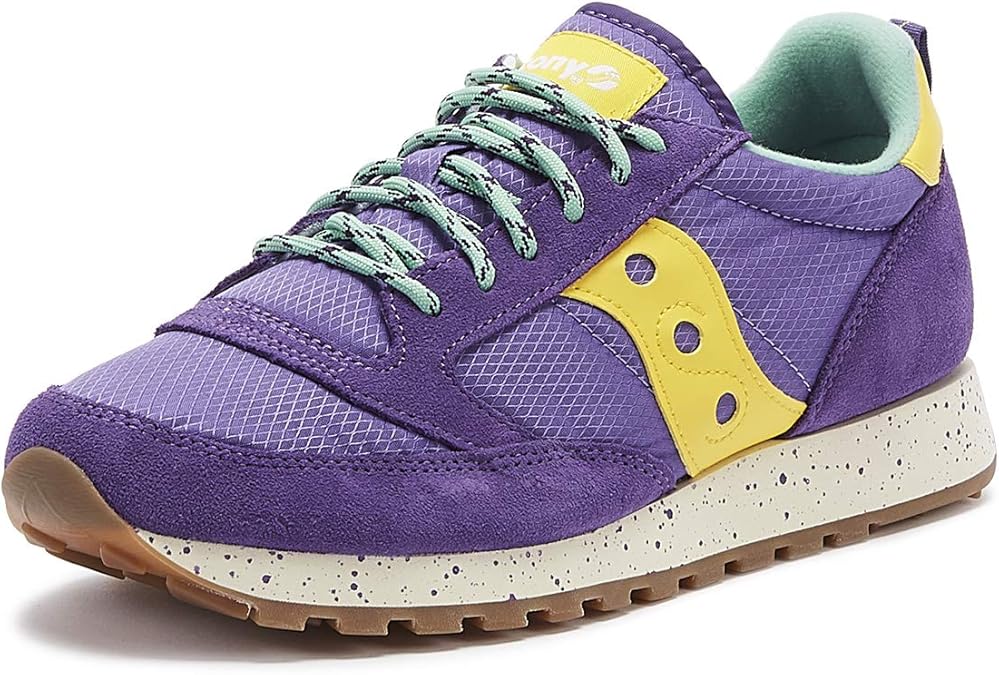 Amazon.com | Saucony Jazz Original Outdoor Mens Purple/Yellow Trainers ...