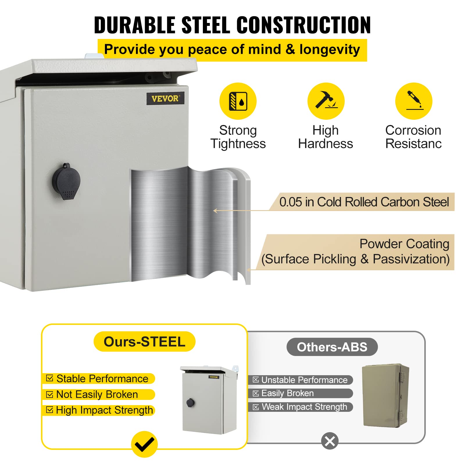 Mua VEVOR Electrical Enclosure, 16'' x 16'' x 8'', NEMA 4 Outdoor Enclosure, IP65 Waterproof ...