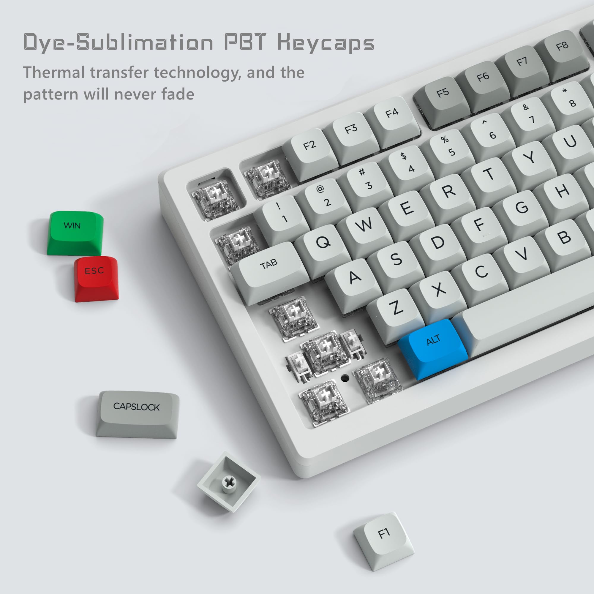 Mua Retro Keycaps - PBT XDA Profile 75% Dye-Sublimated Keycaps, Full ...