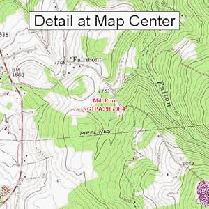 Amazon.com : USGS Topographic Quadrangle Map - Mill Run, Pennsylvania ...