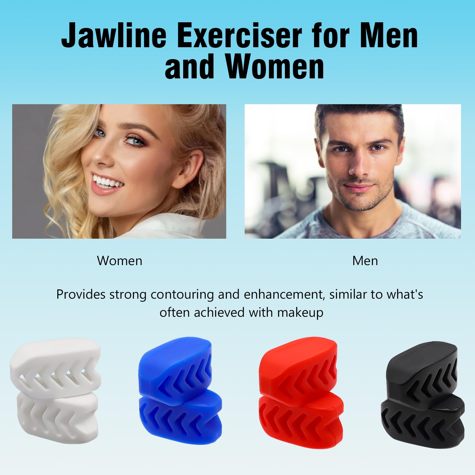Mua Jawline Trainer, Pack of 8 Jaw Trainers, Jaw Trainer for Men and ...