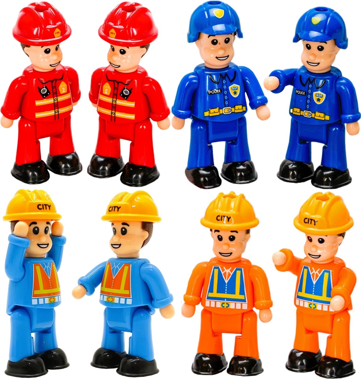 Mua FUNERICA 8-Set Play People Figures for Kids - Bendable Firefighters ...