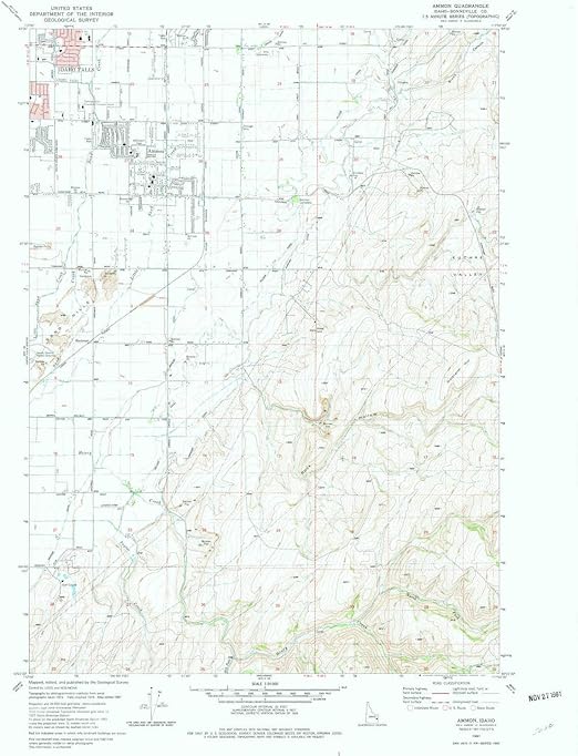 Amazon.com : YellowMaps Ammon ID topo map, 1:24000 Scale, 7.5 X 7.5 ...