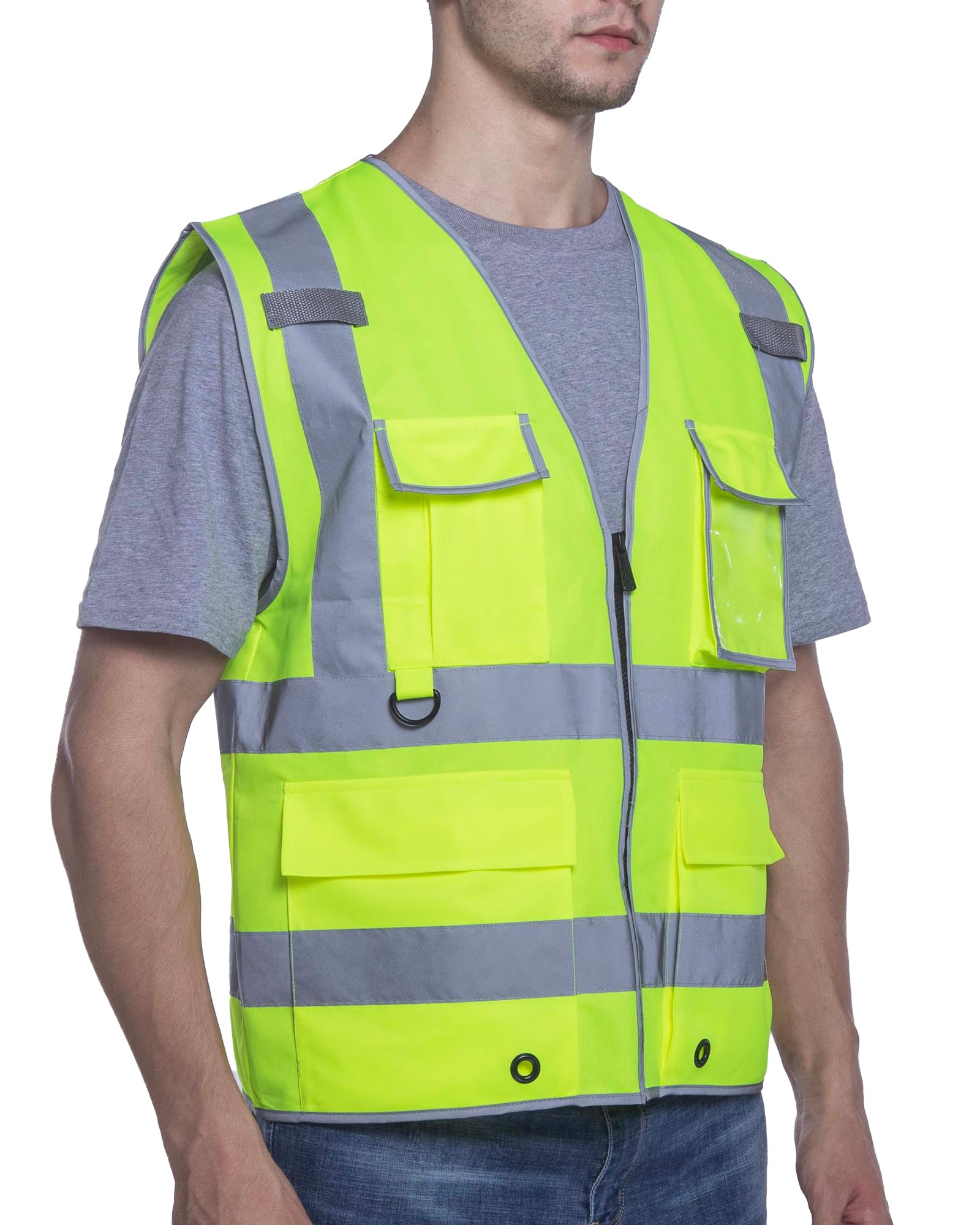 Mua sesafety Safety Vests Reflective with 9 Pockets and Zipper,Class 2 ...