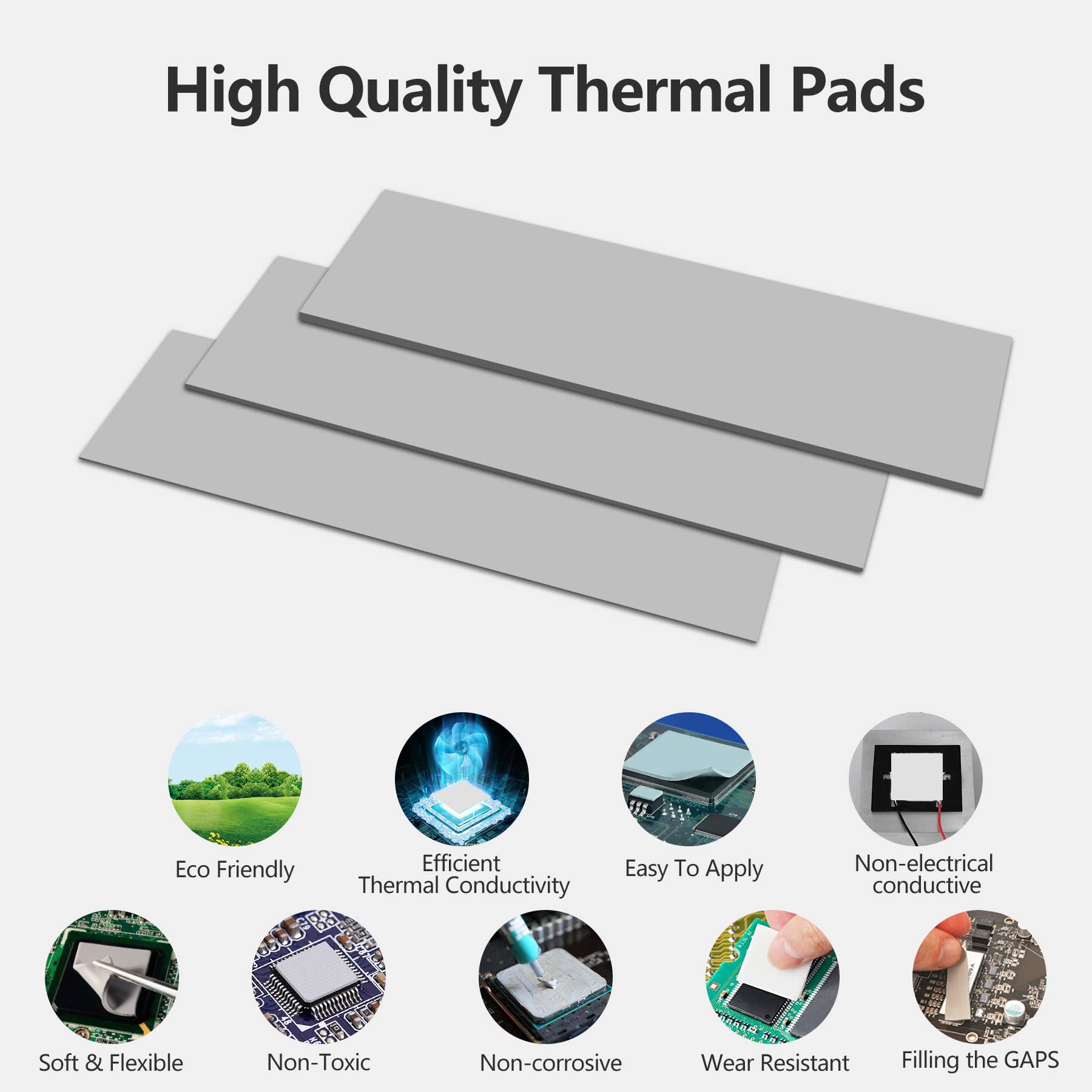 Mua UCEC 30PCS Thermal Pads GPU, 2.6 x 0.8 Inch Reusable Silicone CPU ...