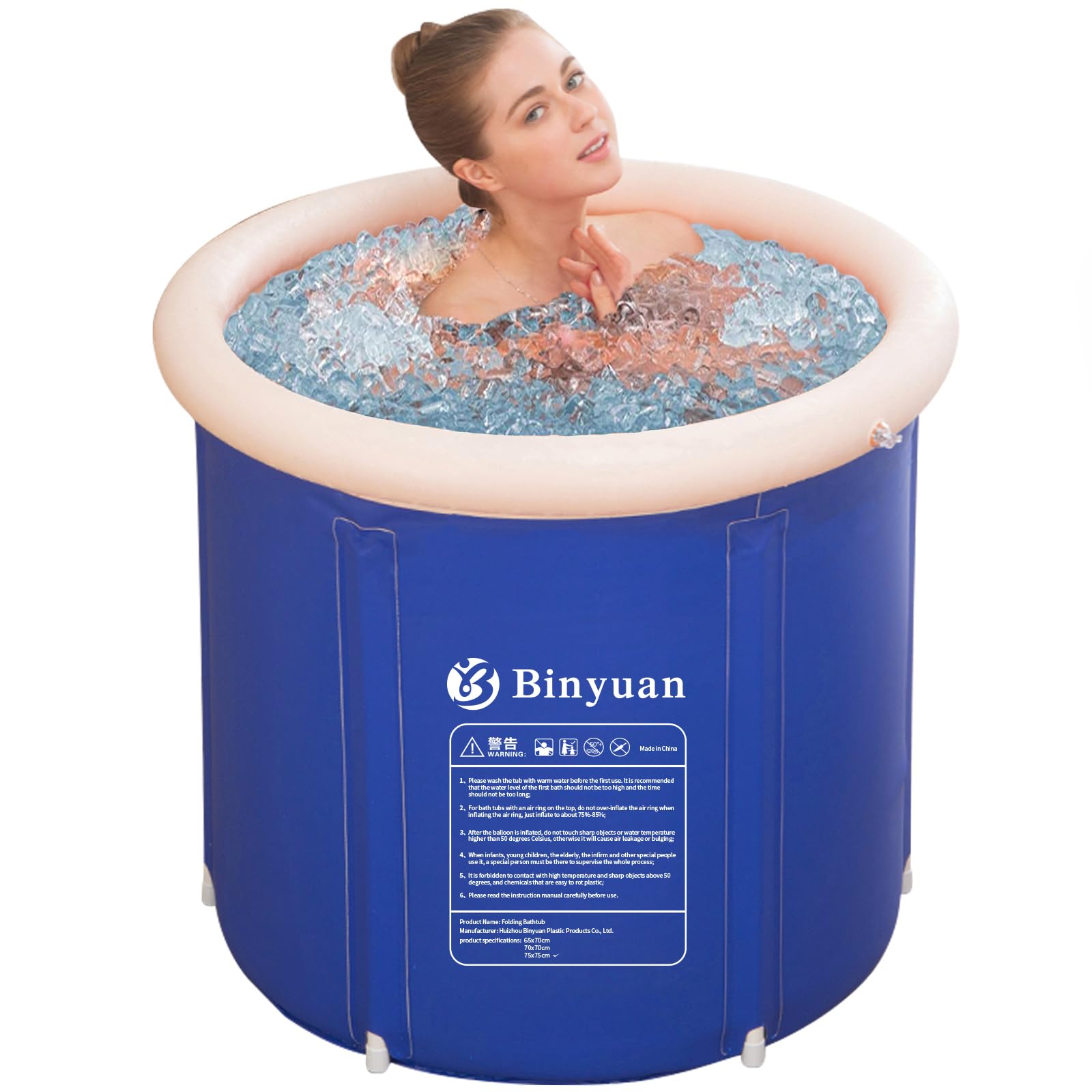 Mua B&Y Portable Ice Bath Tub, Inflatable Bathtub for Adult, Foldable ...