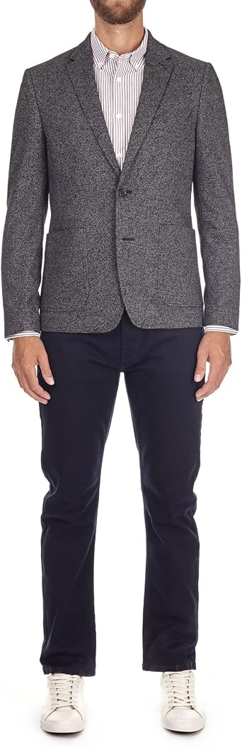 Burton Menswear London Men's Charcoal Texture Blazer Grey, 48R: Amazon ...