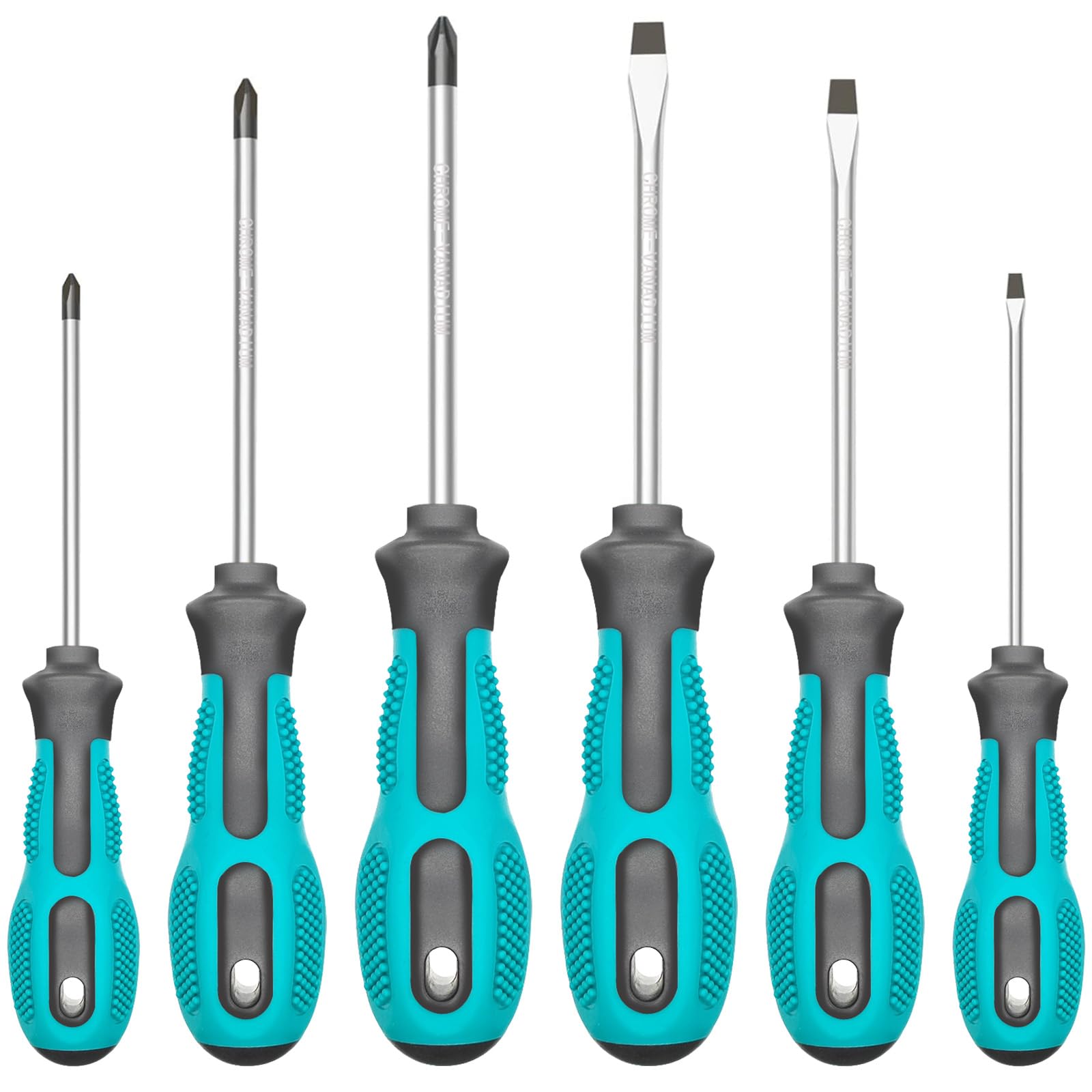 Tcwous Magnetic Screwdriver Set, 6-Piece Screw Driver Kit with 3 ...