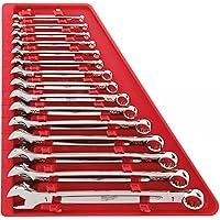 Milwaukee Combination Wrench Sets Bundle - 2 Items - Metric (8mm-22mm) SAE (1/4"-1") 48-22-9415 ...