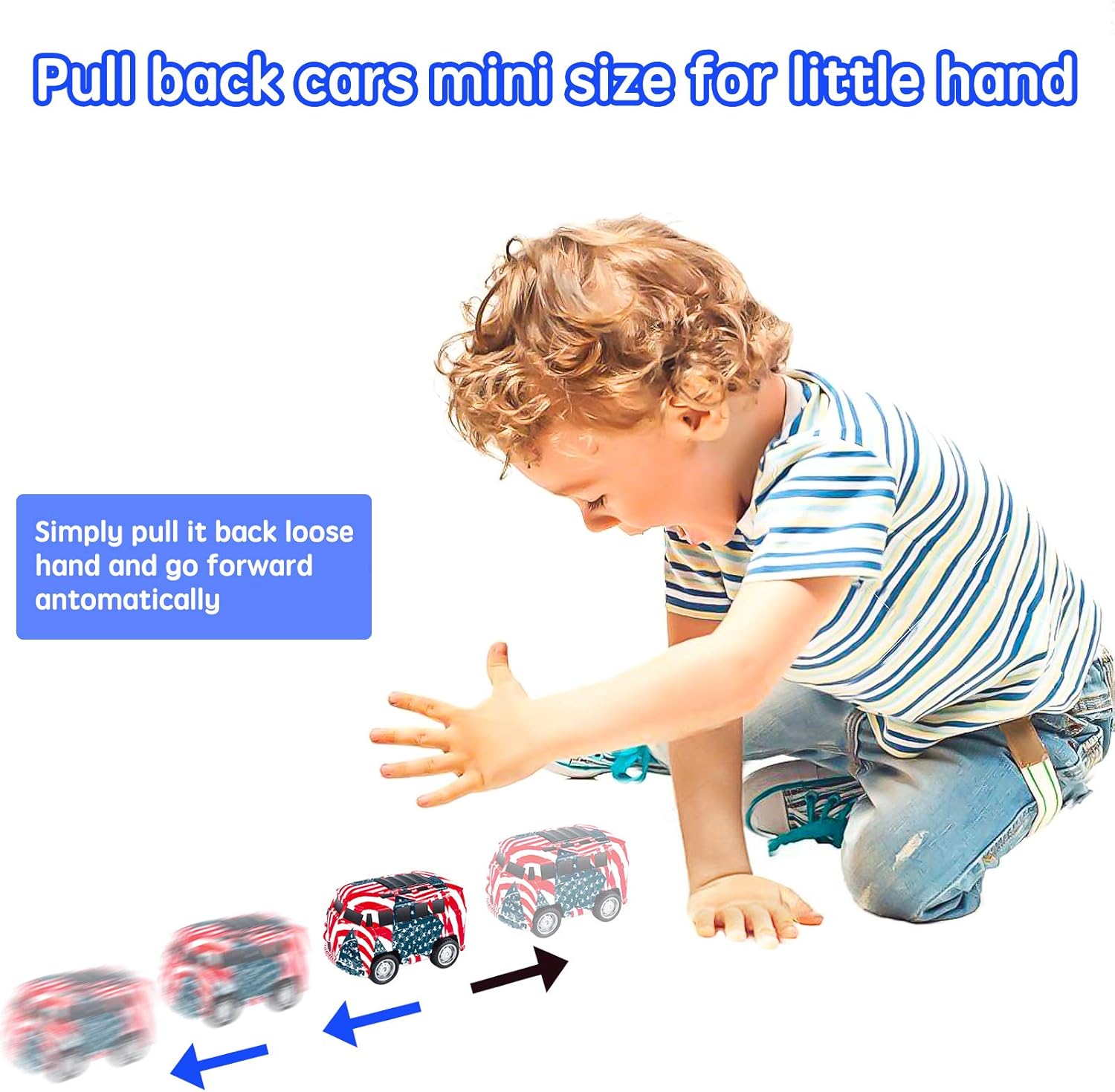 Pull Back Cars for Kids, 8pcs Graffiti Alloy Metal Friction Toy Die ...