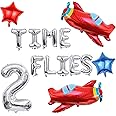 Amazon.com: Airplane Balloons, Time Flies Balloon, Airplane Aviator ...