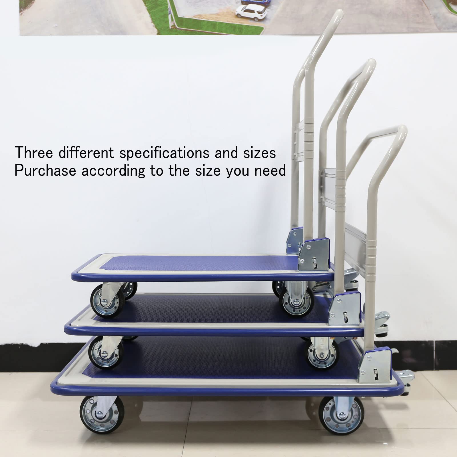 Mua Uholan Folding Steel Platform Truck with Brake Design Push Cart ...
