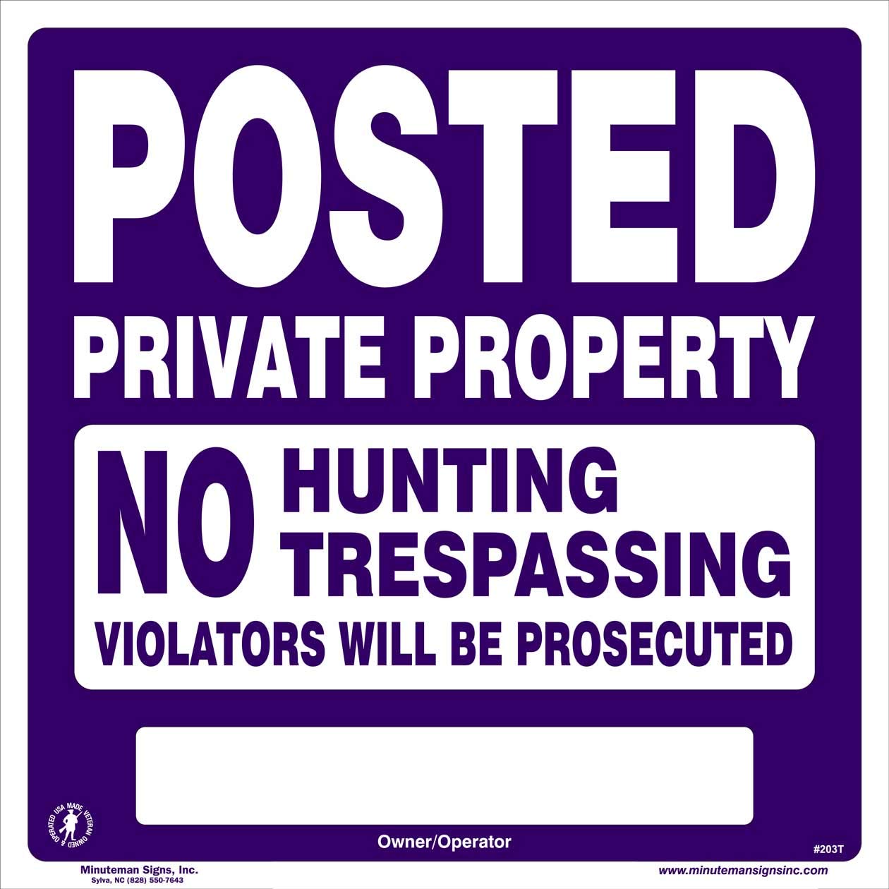 Sports & Outdoors No Hunting Trespassing Posted Private Property 50 ...