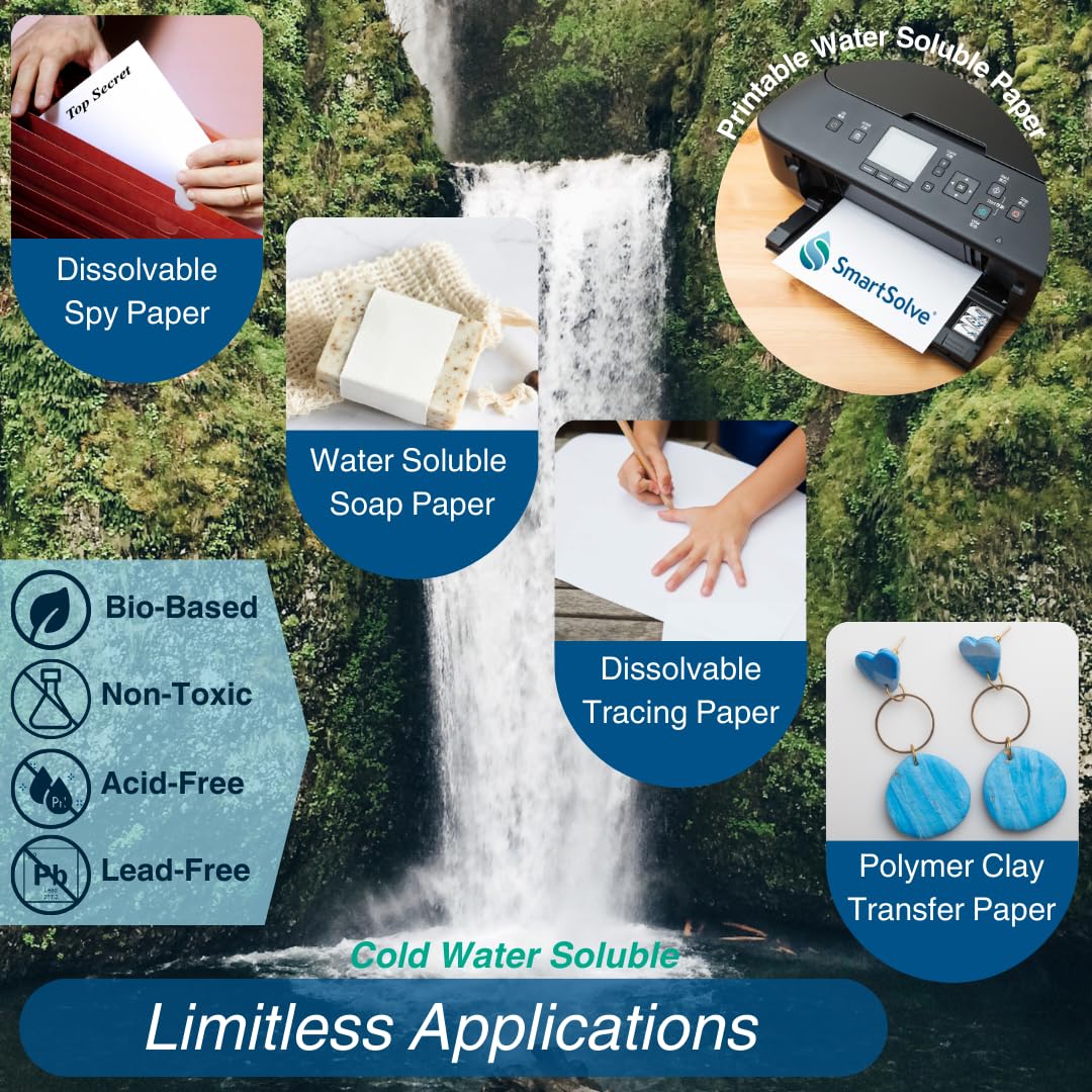 SmartSolve 3 Pt. Water-Soluble Paper | Dissolves Quickly In Water | Biodegradable | Eco-Friendly ...