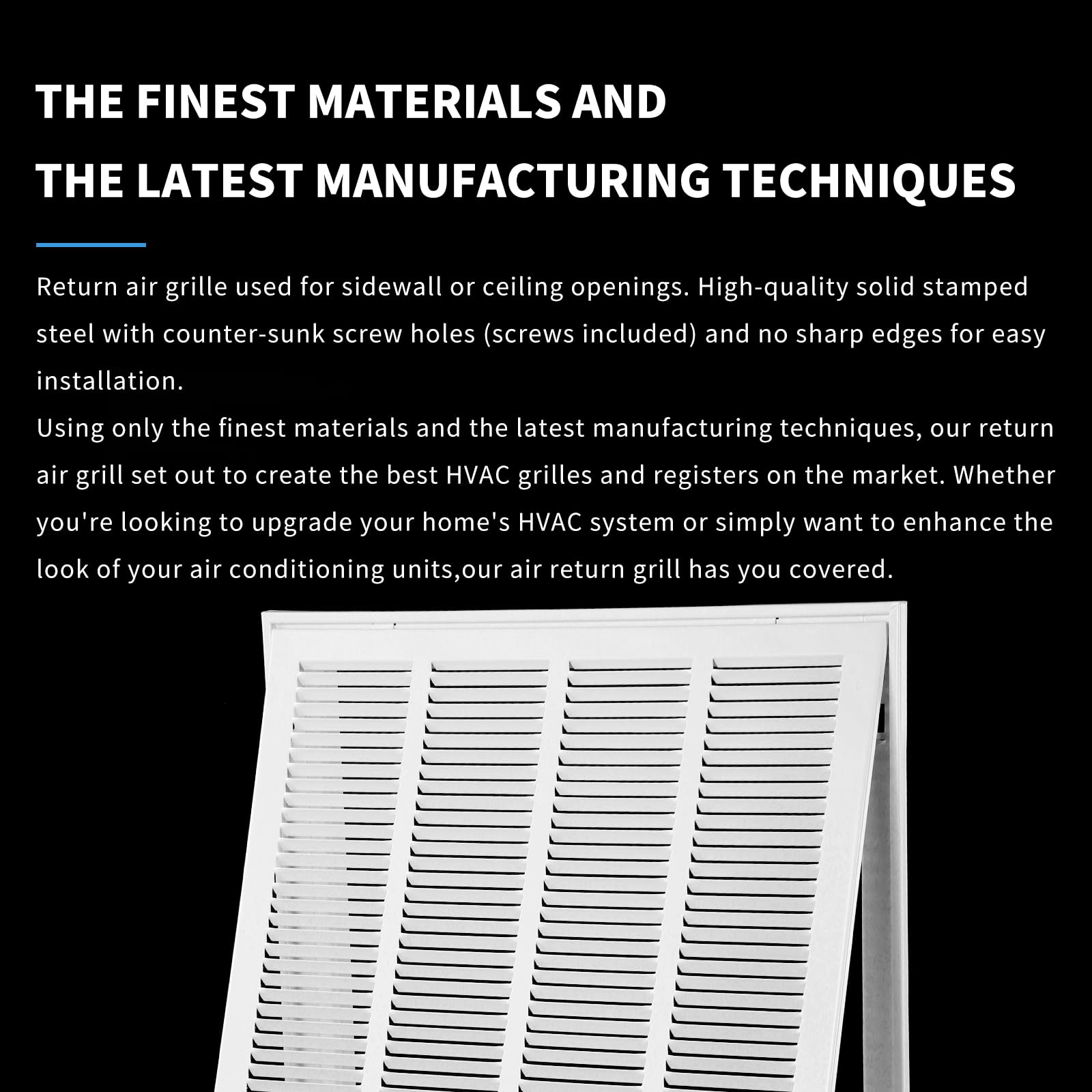 24×12 Return Air Grille [Duct Opening Size] Return Vent Cover For Wall ...