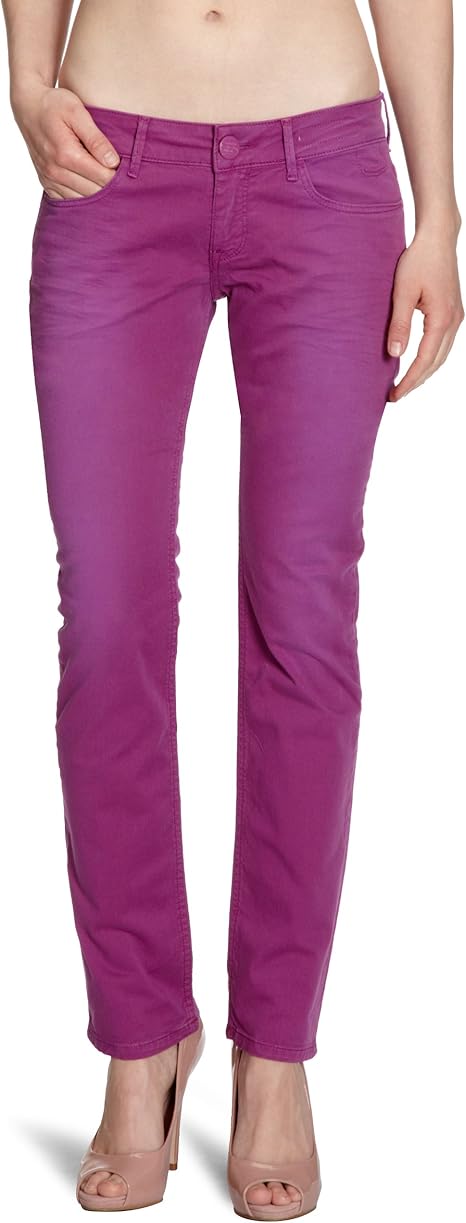 Cross Jeans Women's Straight Fit Jeans - Purple - Violett (Violett ...