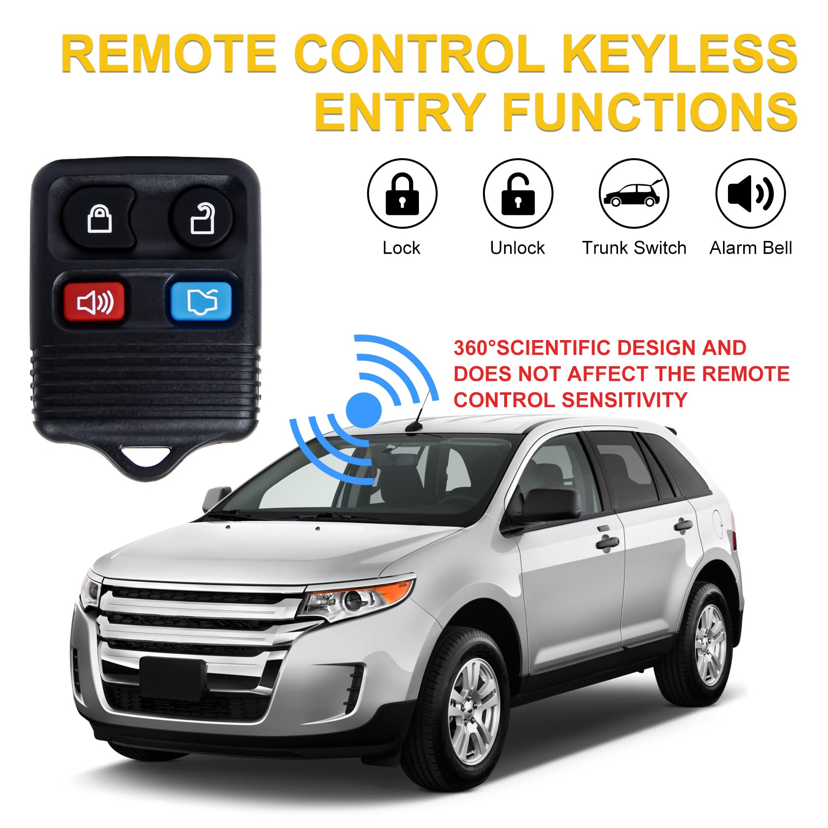 Mua Car Key Fob Keyless Entry Remote with Cover Case Replacement of ...