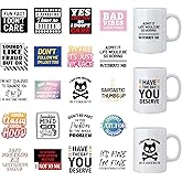 Amazon.com: Shejdgart UV DTF Cup Wrap - 20 Sheets Sarcastic UV DTF Cup Wraps for 16 OZ Black ...