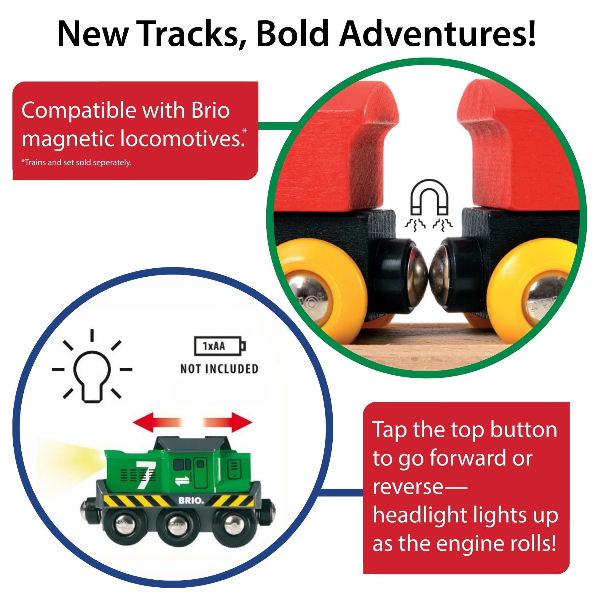 Mua BRIO World Freight Battery Engine - Battery-Operated Toy Train for ...