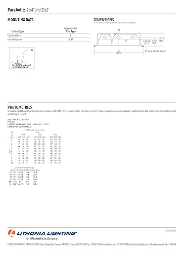 Lithonia Parabolic Troffer Fixtures LITHONIA LIGHTING 2GT8 4 32 A12