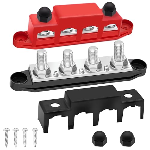 Ruibapa 250A Marine Bus Bar 12V 4 x 3/8" Power Distribution Block,12v ...