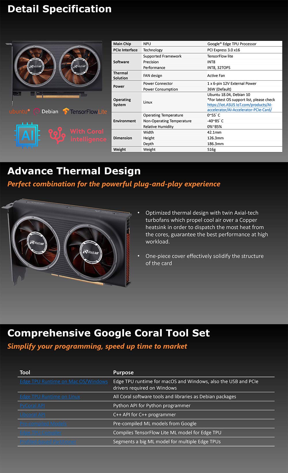 Mua PCIe Gen3 AI Accelerator PCIe Card Based on Google Coral Edge TPU ...
