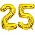 Amazon.com: Large Gold 25 Number Balloons, 40 Inch Jumbo Number 25 ...
