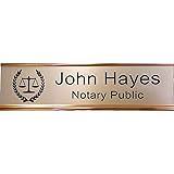 Amazon.com : Custom Notary Public Sign (Authorized, Bonded) | Desk ...