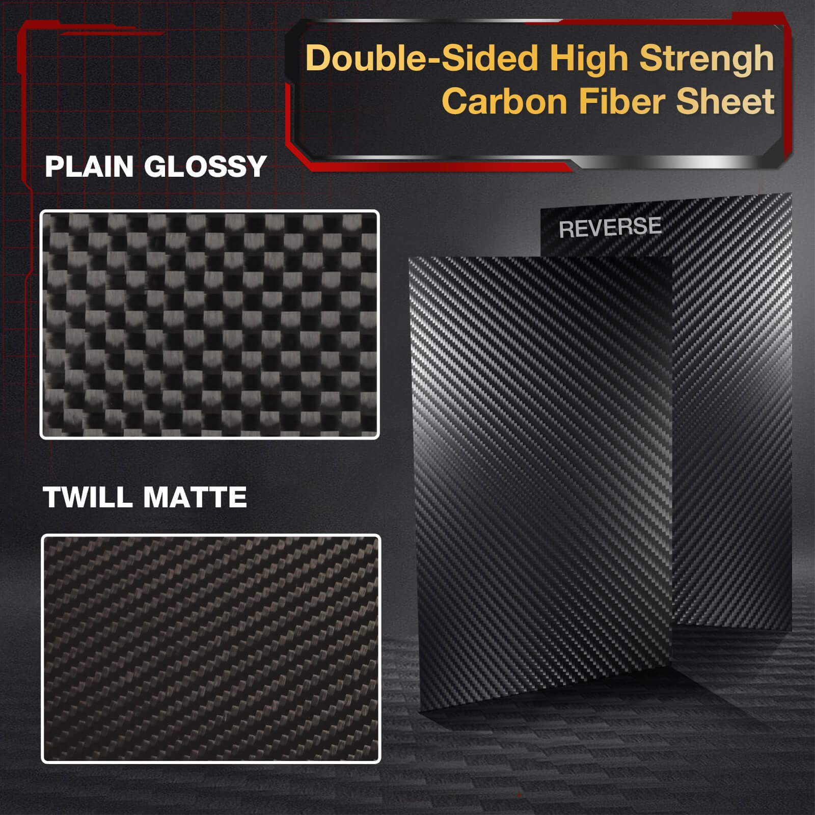 Carbon Fiber Fabric ARRIS Carbon Fiber Sheet - Various Thickness - 100% ...