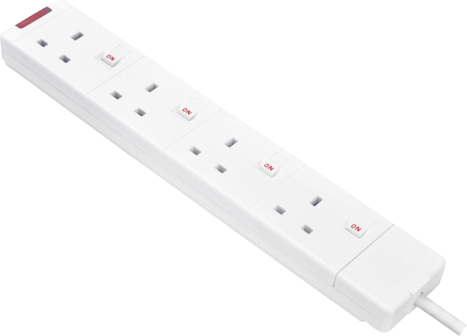 Masterplug Four Socket Rewireable Trailing Socket with Power Indicator ...