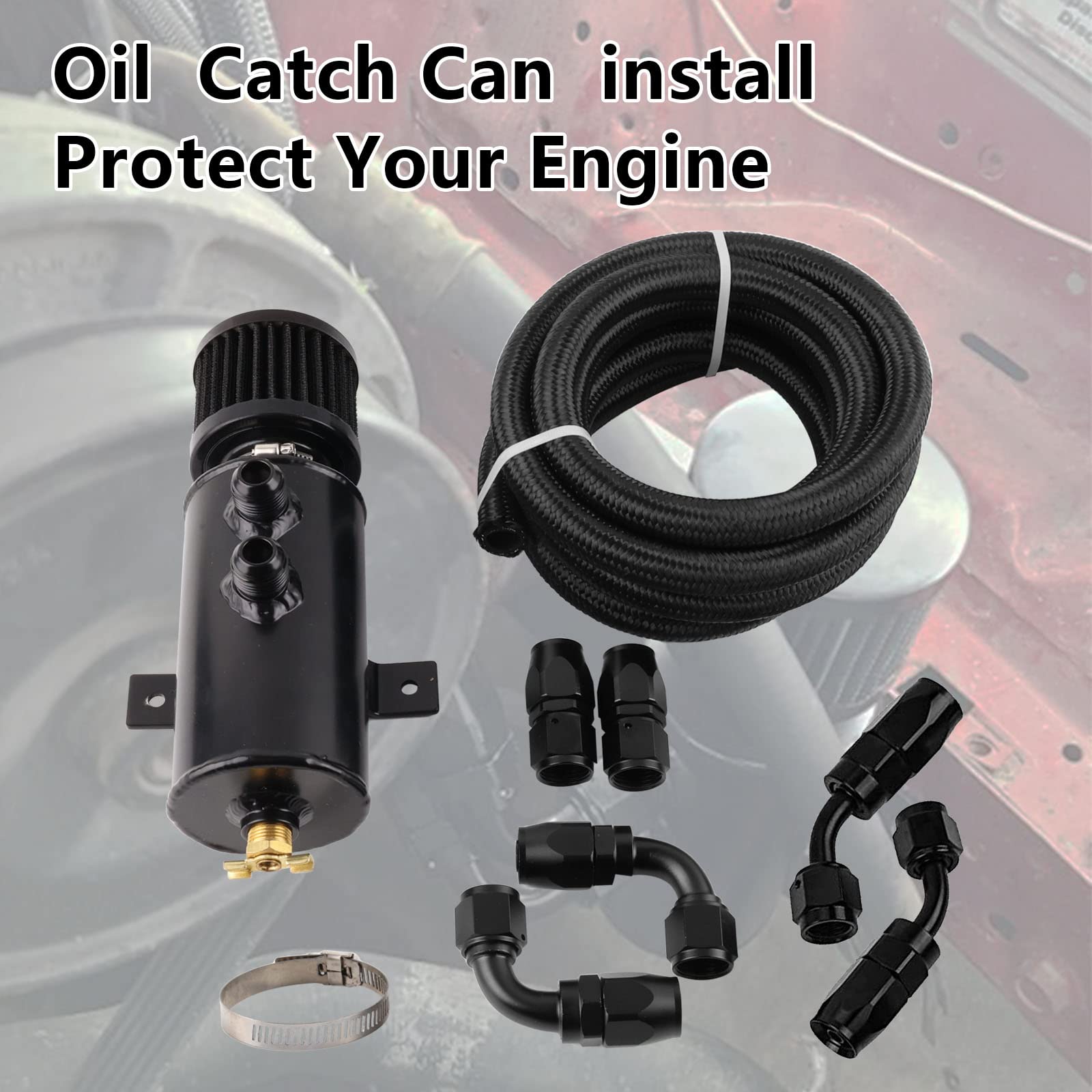 Mua 10AN Baffled Oil Catch Can Breather Can with Drain Valve 750ML ...