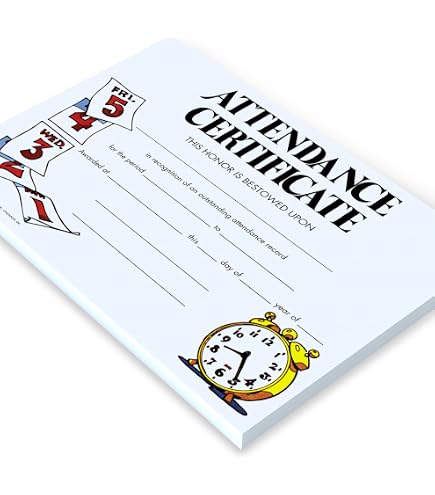 School Recognition Certificates Perfect Attendance Certificate 30-Pack ...