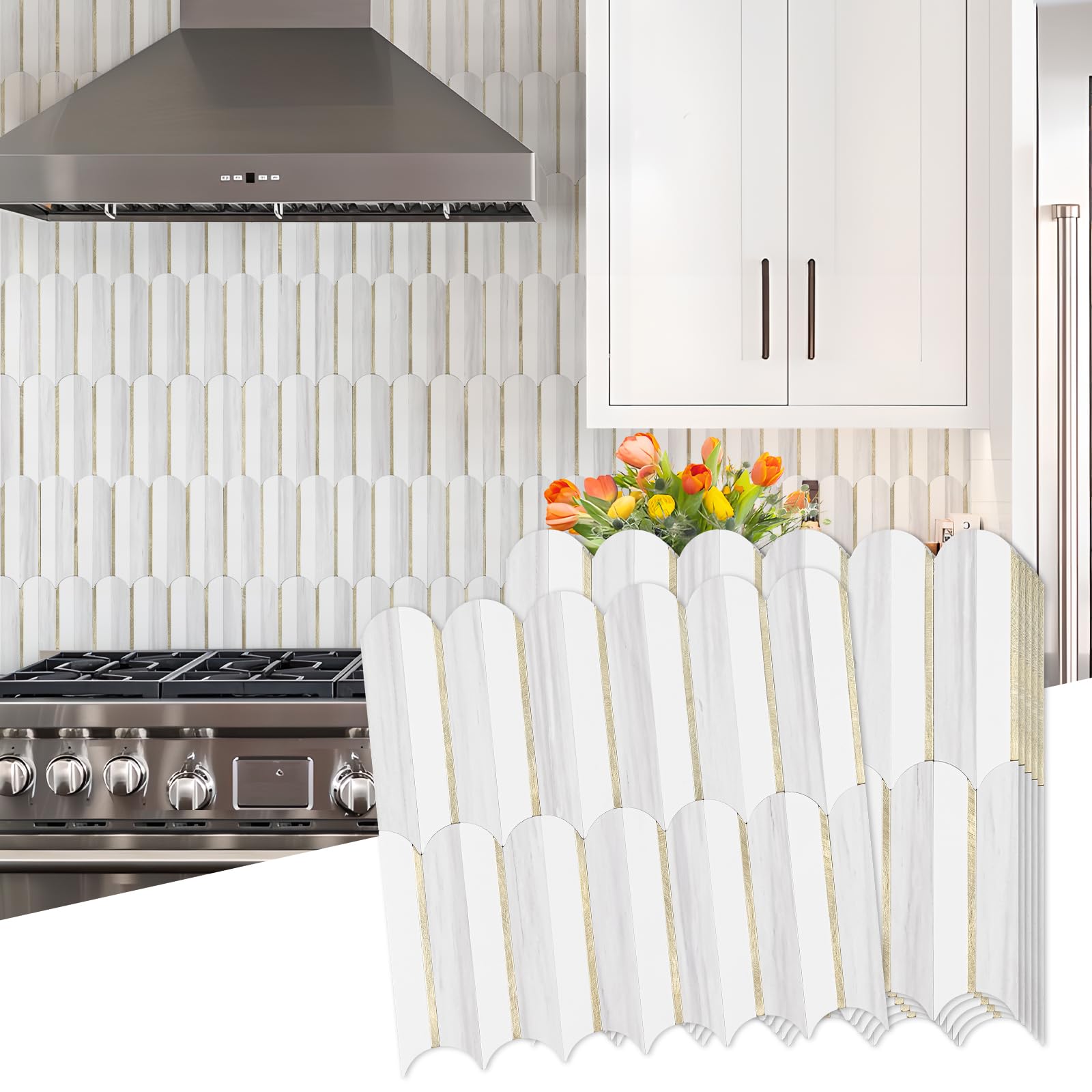 Vamos Tile Peel and Stick Backsplash Seamless Tile,10-Sheet Stick on ...