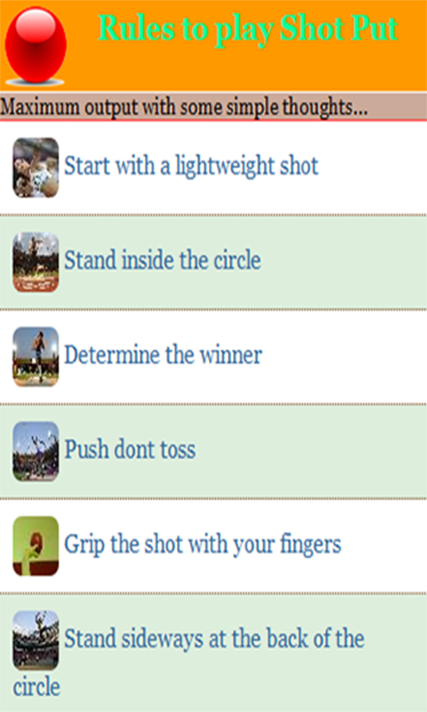 Rules to play Shot Put:Amazon.com:Appstore for Android