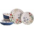 Amazon.com | Bico Summer Provence Ceramic 12 pcs Dinnerware Set ...