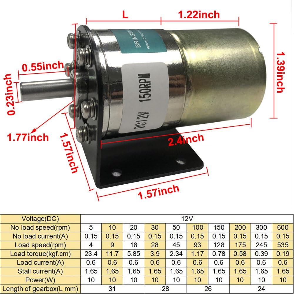 Mua Micro DC 12V 600rpm Geared Motor with Bracket Centric Ouput Shaft ...