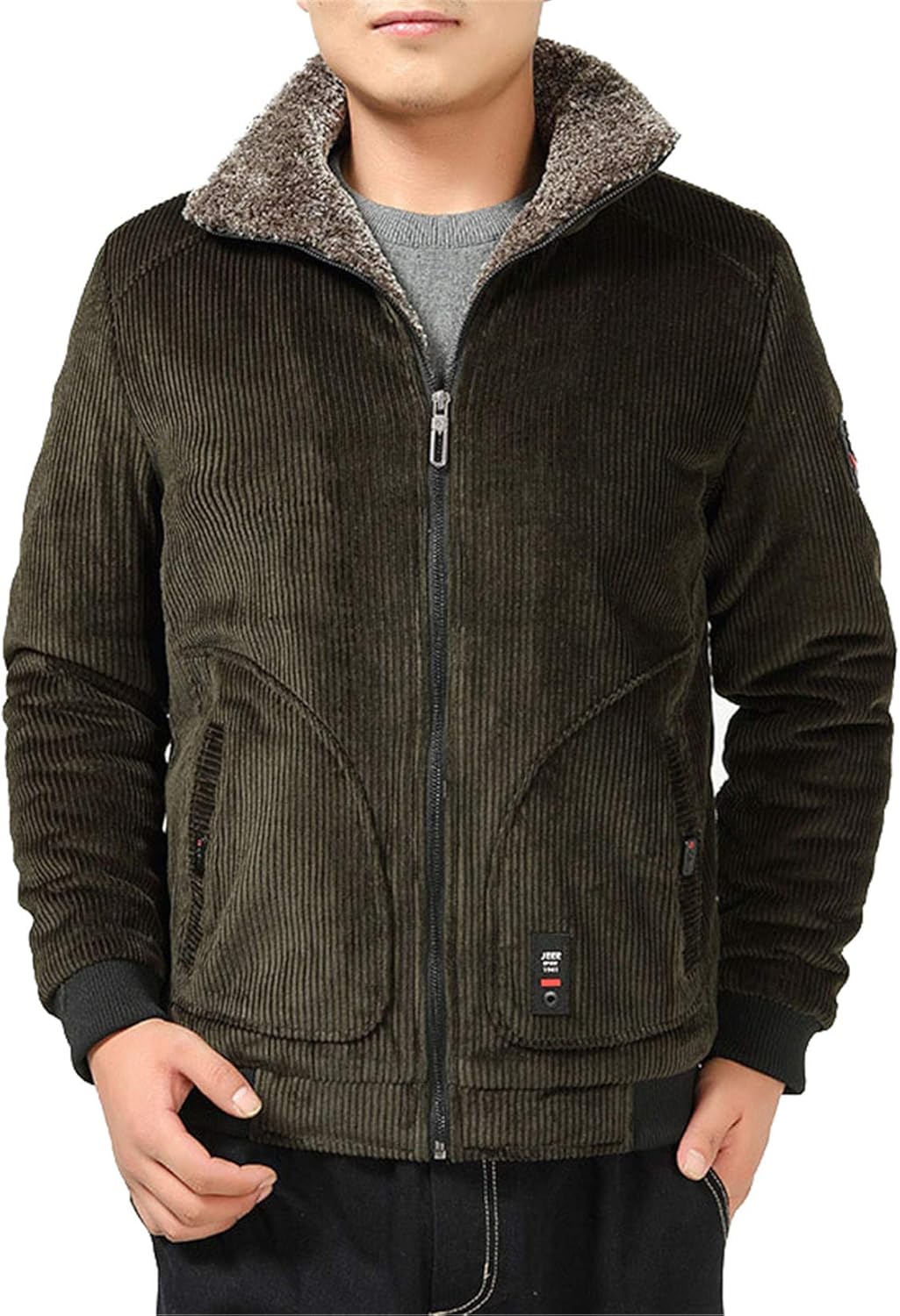 Autumn Winter Men's Corduroy Jackets Coats Casual Slim Parkas Plus ...