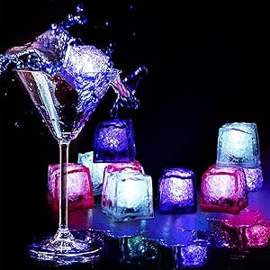 Amazon.com: Maylai 12PCS Waterproof LED Light Up Ice Cubes for Drinks ...