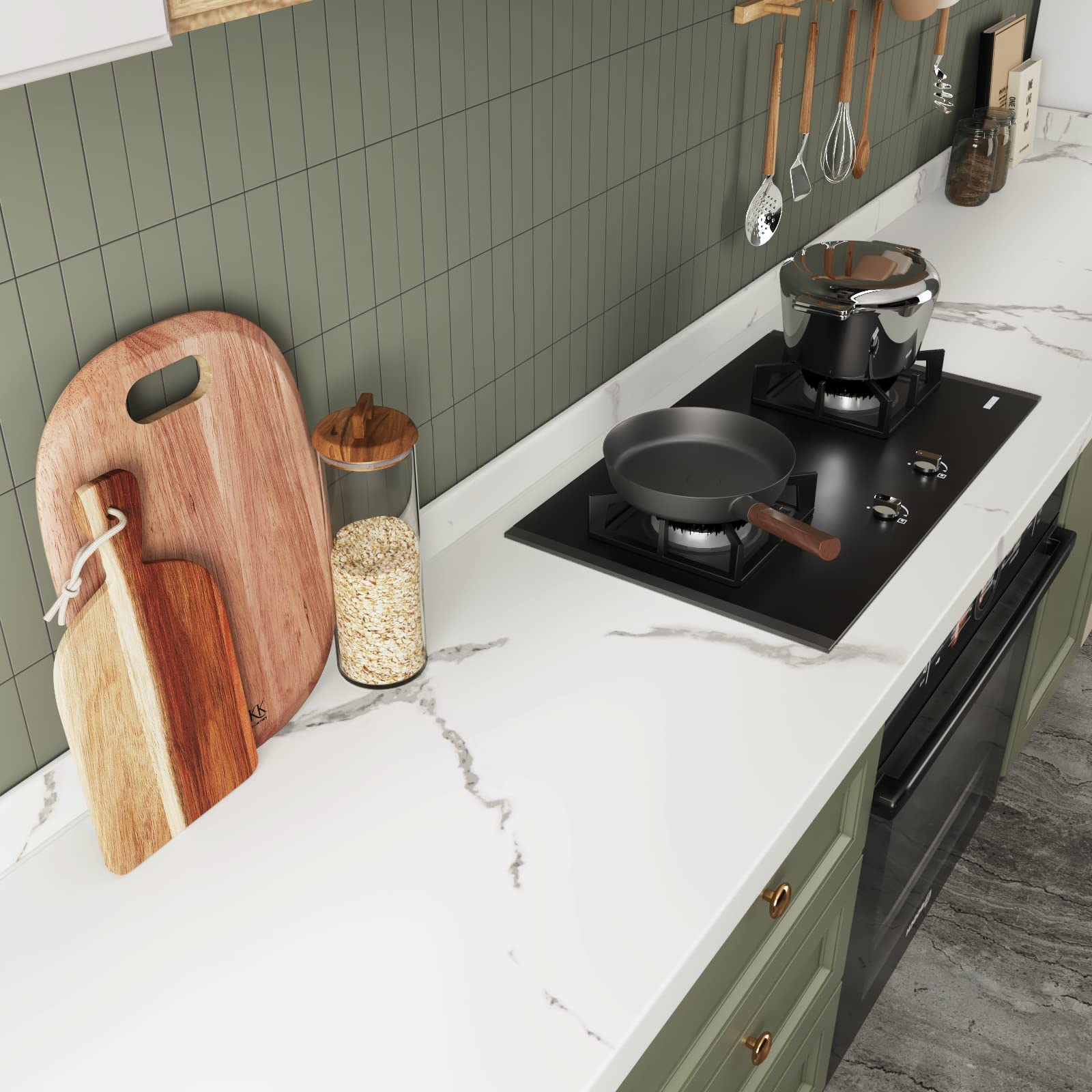 Mua CRE8TIVE White Marble Contact Paper for Countertops Matte Marble ...