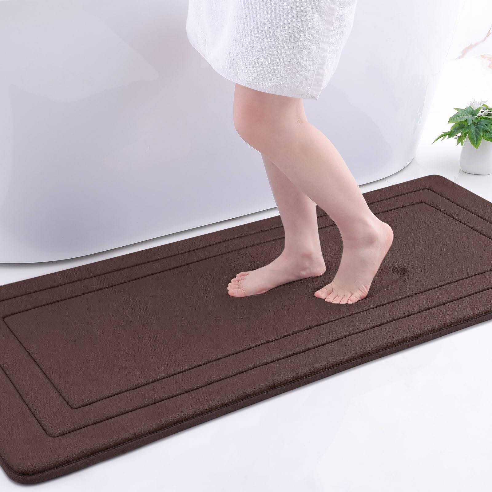 Arotive Memory Foam Bathroom Rug Mat 54x24, Ultra Soft and Absorbent ...