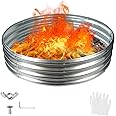 Amazon.com : YSEJOMP 48 Inch Round Galvanized Fire Pit Ring/Fire Ring ...