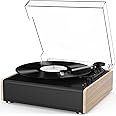 Amazon.com: Vinyl Record Player Bluetooth Wireless Turntable with Built-in Speakers High ...