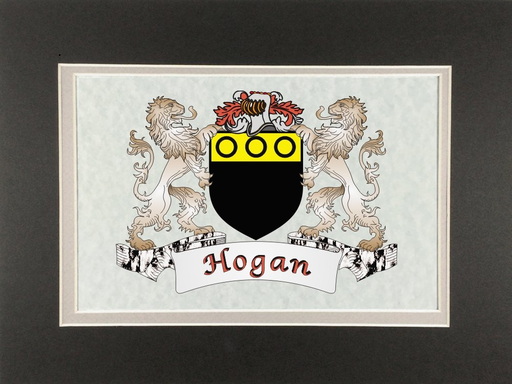 Amazon.com : Hogan Irish Coat of Arms Print - Frameable 9" x 12 ...