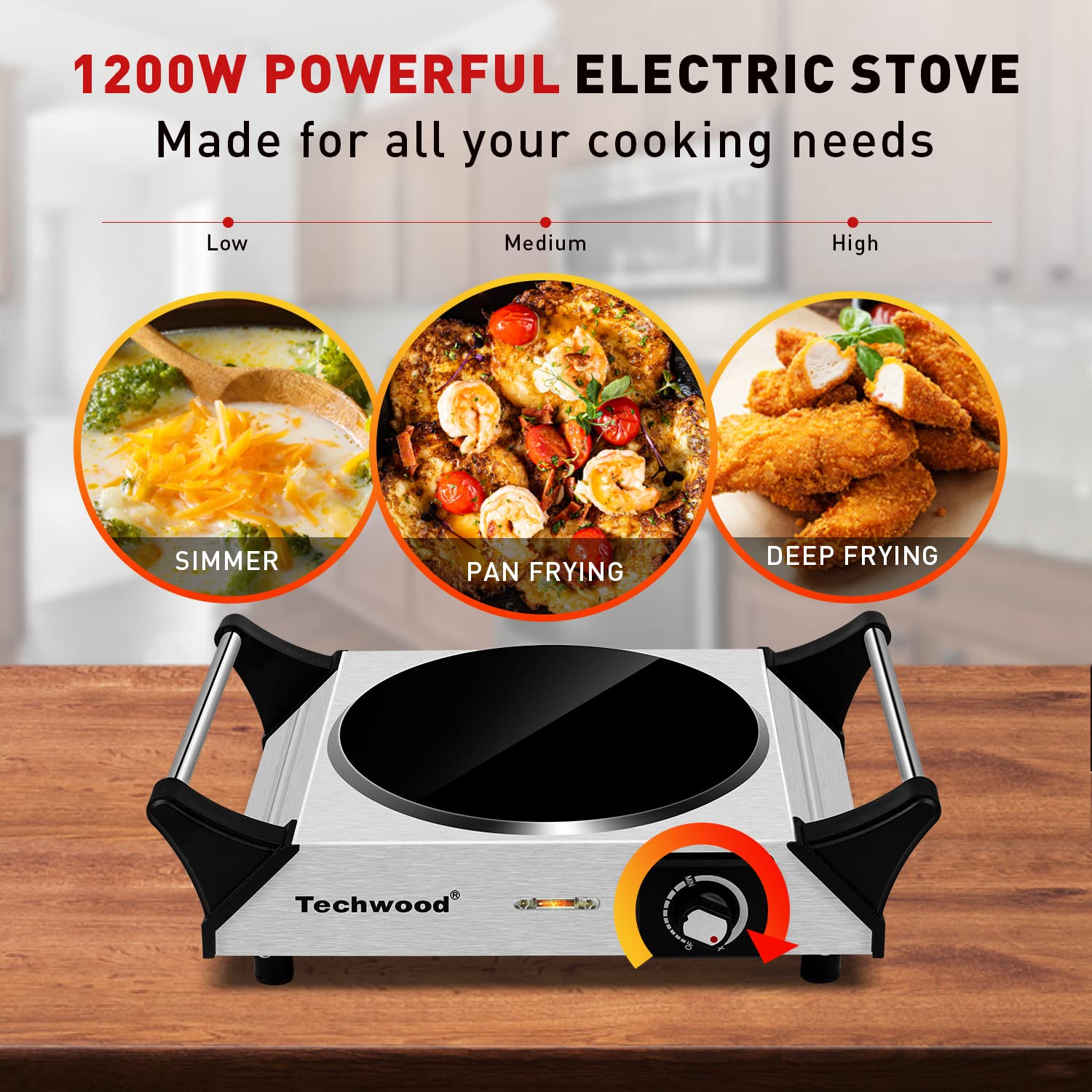 Mua Techwood Hot Plate Portable Electric Stove (Stainless Steel ...