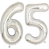Amazon.com: 40inch Rose Gold Foil 65 Helium Jumbo Digital Number ...
