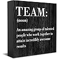 Amazon.com: Inspirational Team Noun Office Decor Desk Decor Wooden Box ...